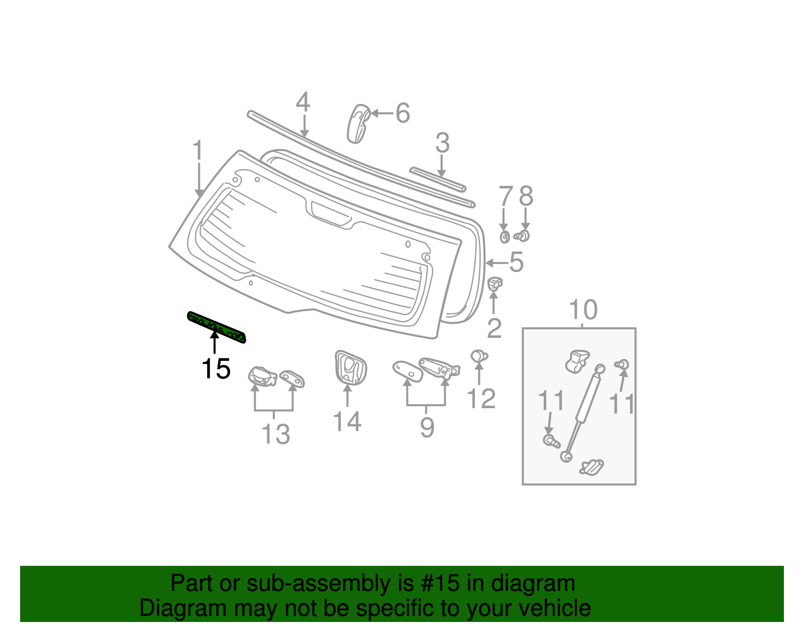 75722-S10-A01 - 1997-2006 Honda CR-V - Sticker Rear (Real-Time 4WD ...
