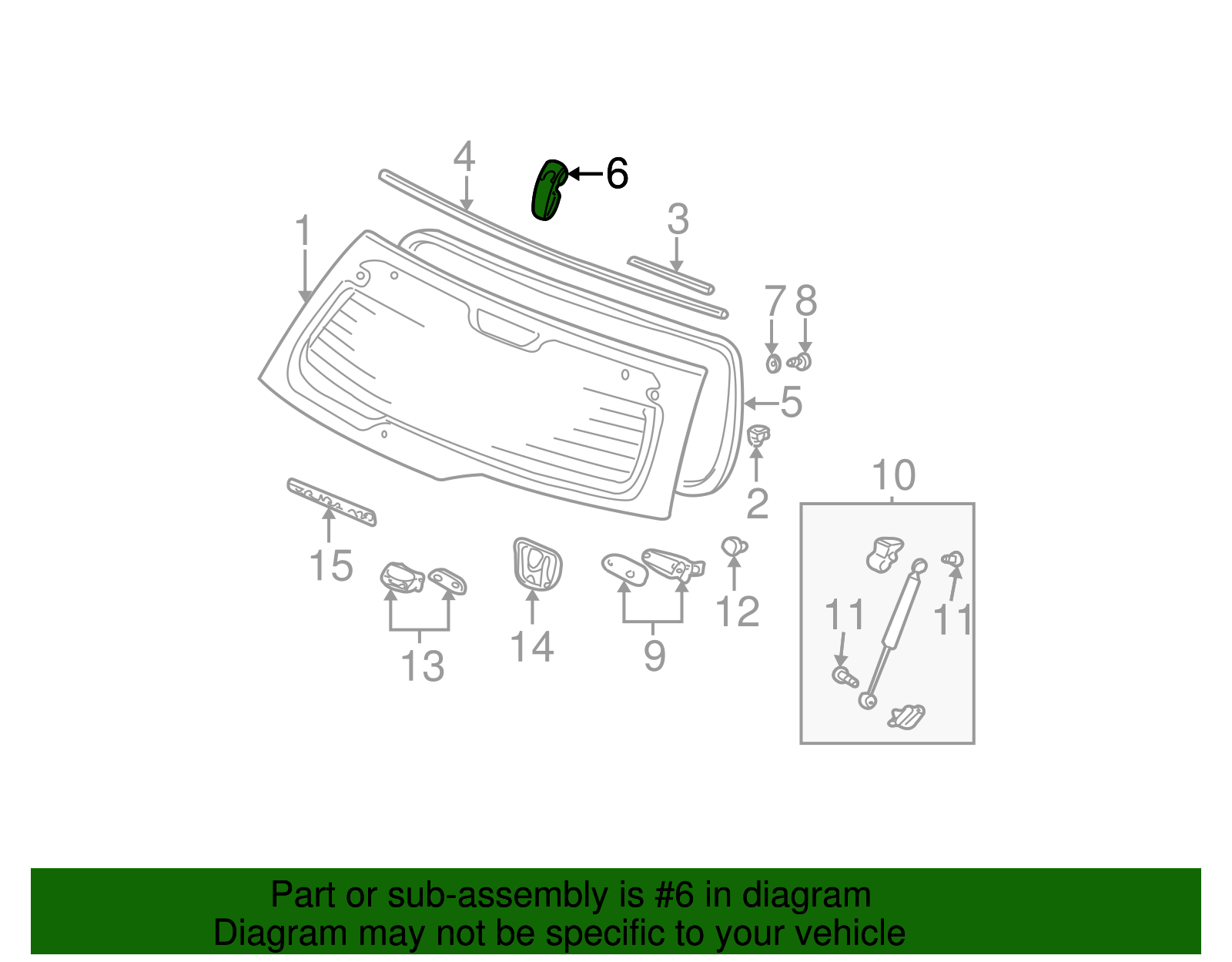 74760-S9A-003 - 2002-2006 Honda CR-V - Hinge Assembly L Hatch | Honda ...