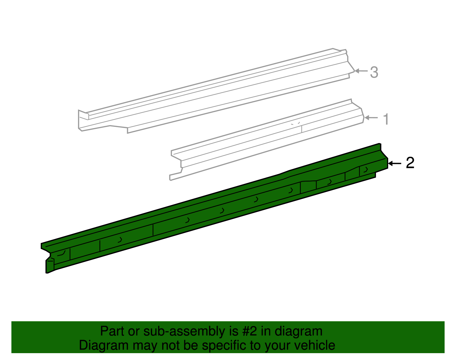 2009-2015 Toyota Tacoma Rocker Reinforced 61403-04010 | Toyota Parts Center
