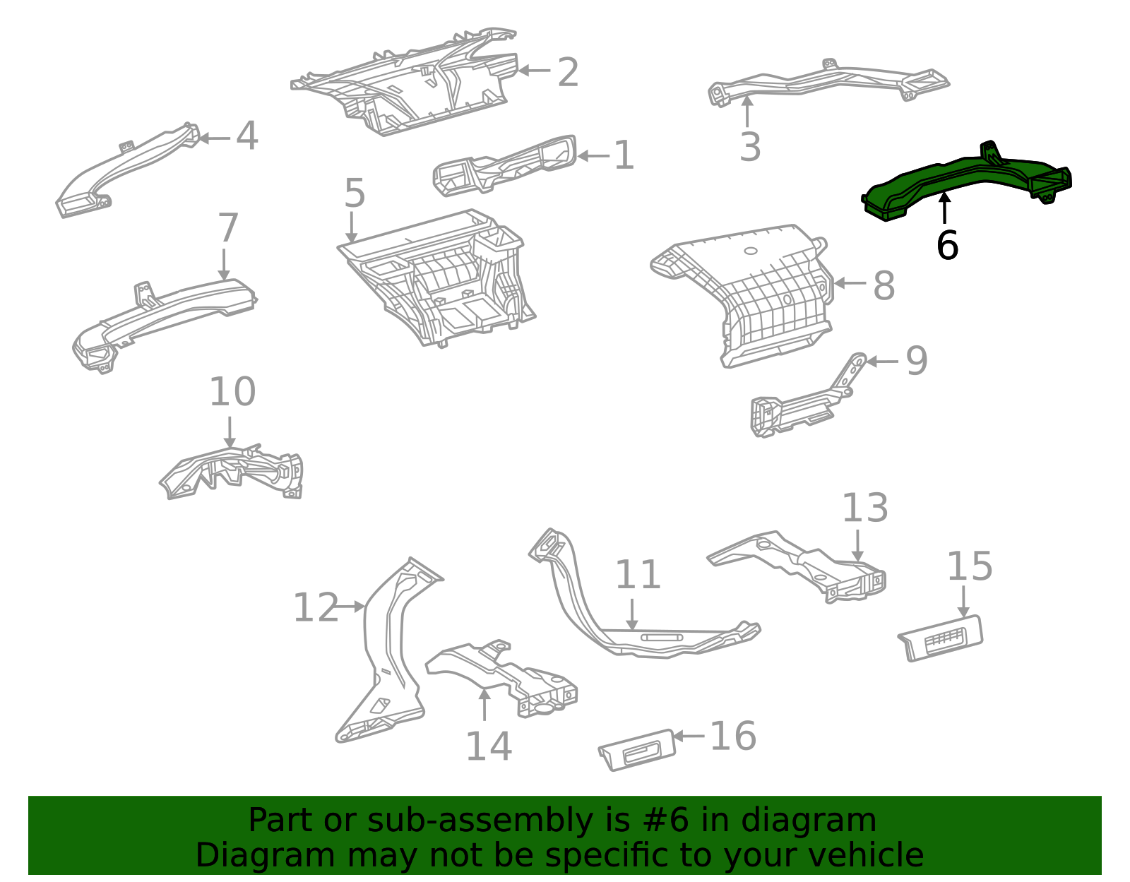 2021-2025 Toyota Sienna Side Duct 55845-08030 | Toyota Parts Center