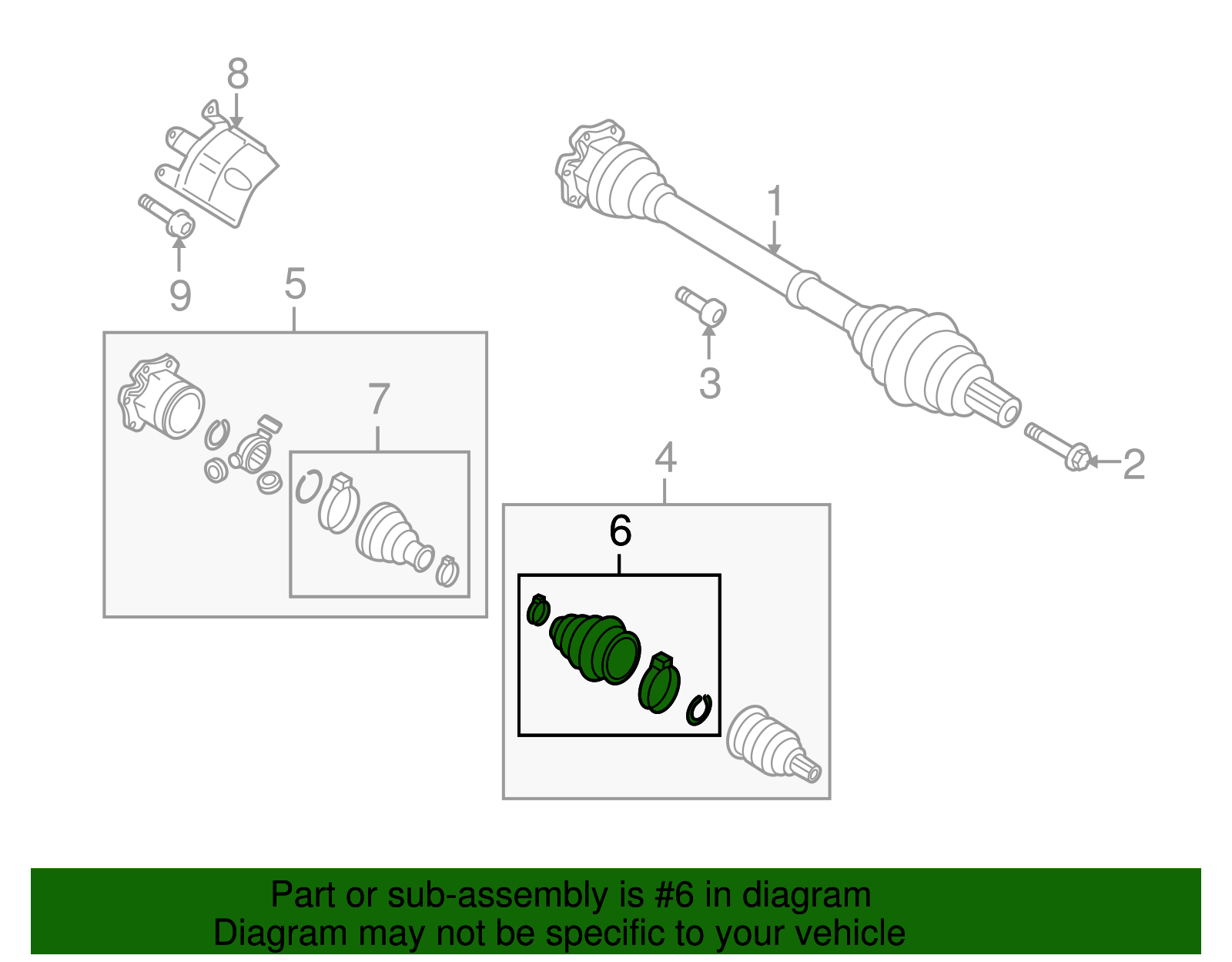 8K0-498-203-B - Outer Boot 2008-2016 Audi | Audi OEM Parts Guy