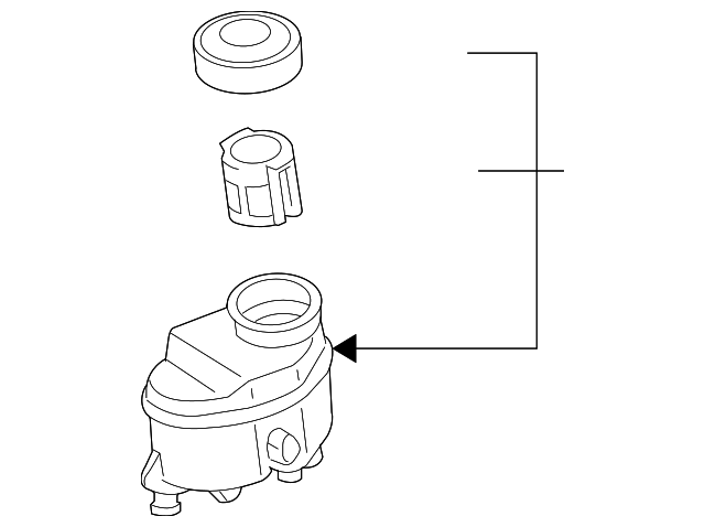 Genuine Toyota Reservoir Assembly part# 47220-35040 for 1995-2000 ...