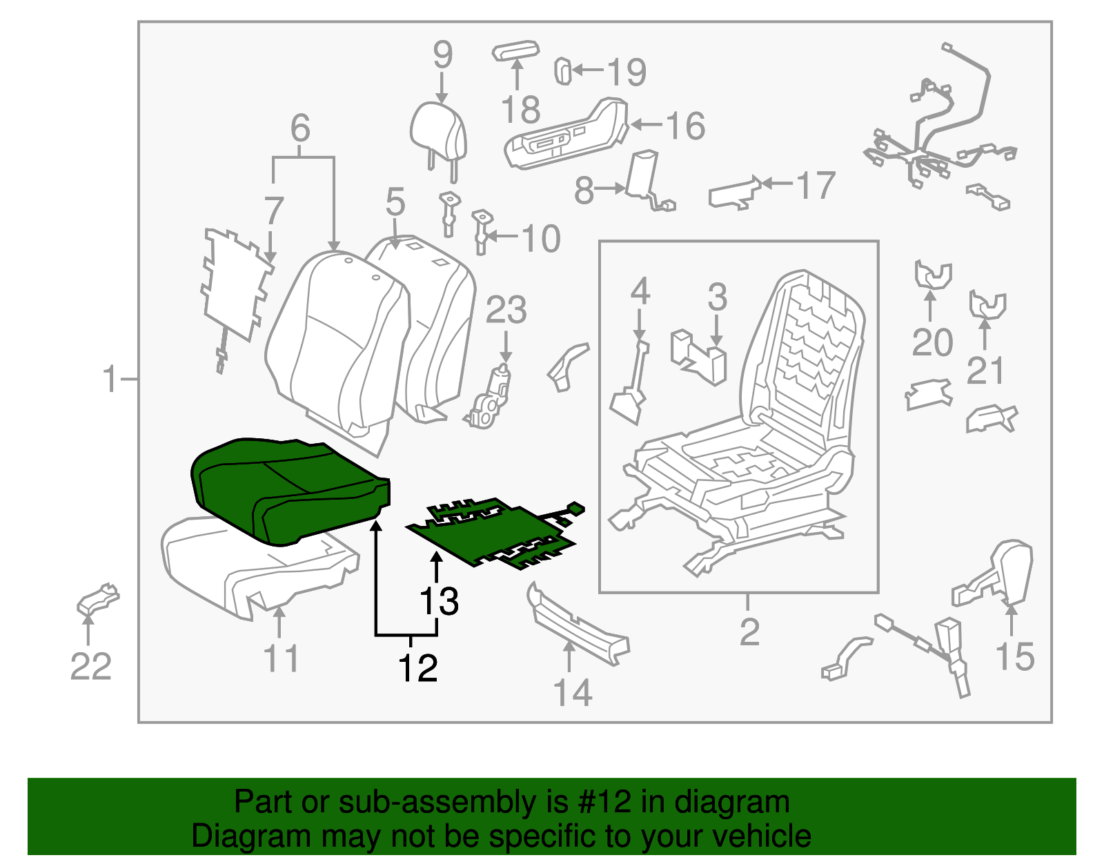 Genuine Toyota Cushion Cover part# 71071-0E090-E0 for 2008-2013 Toyota ...