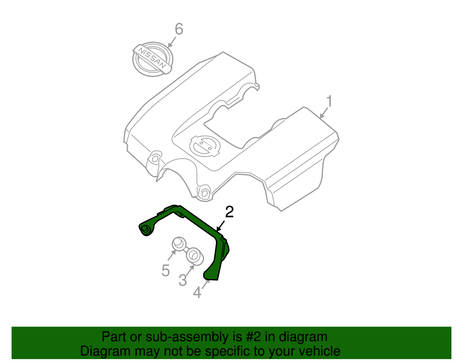 14049-7S010 - Engine Cover Bracket | Anicra Nissan Parts