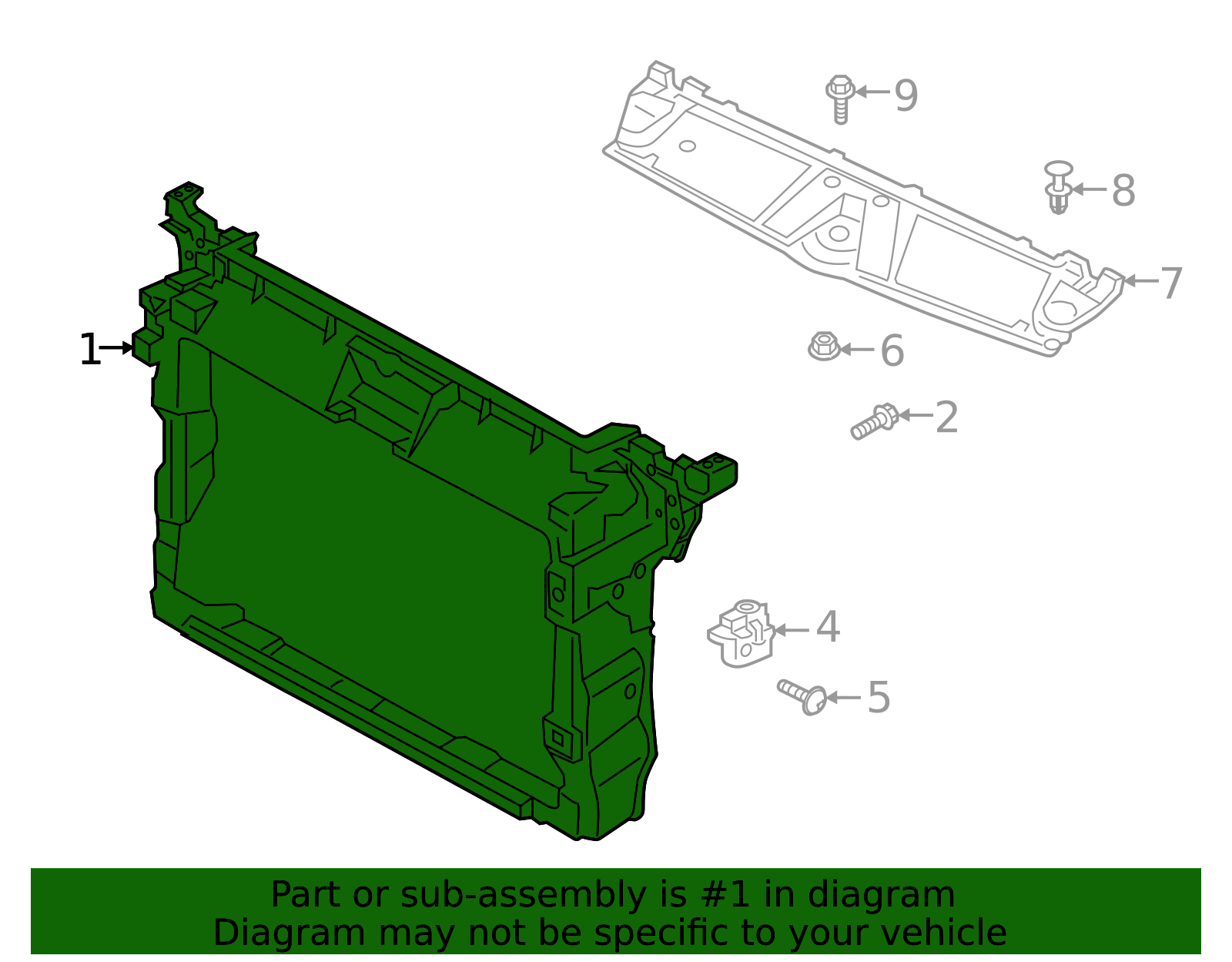 3G8-805-588-AH - High-Quality Radiator Support for 2019-2021 Volkswagen ...