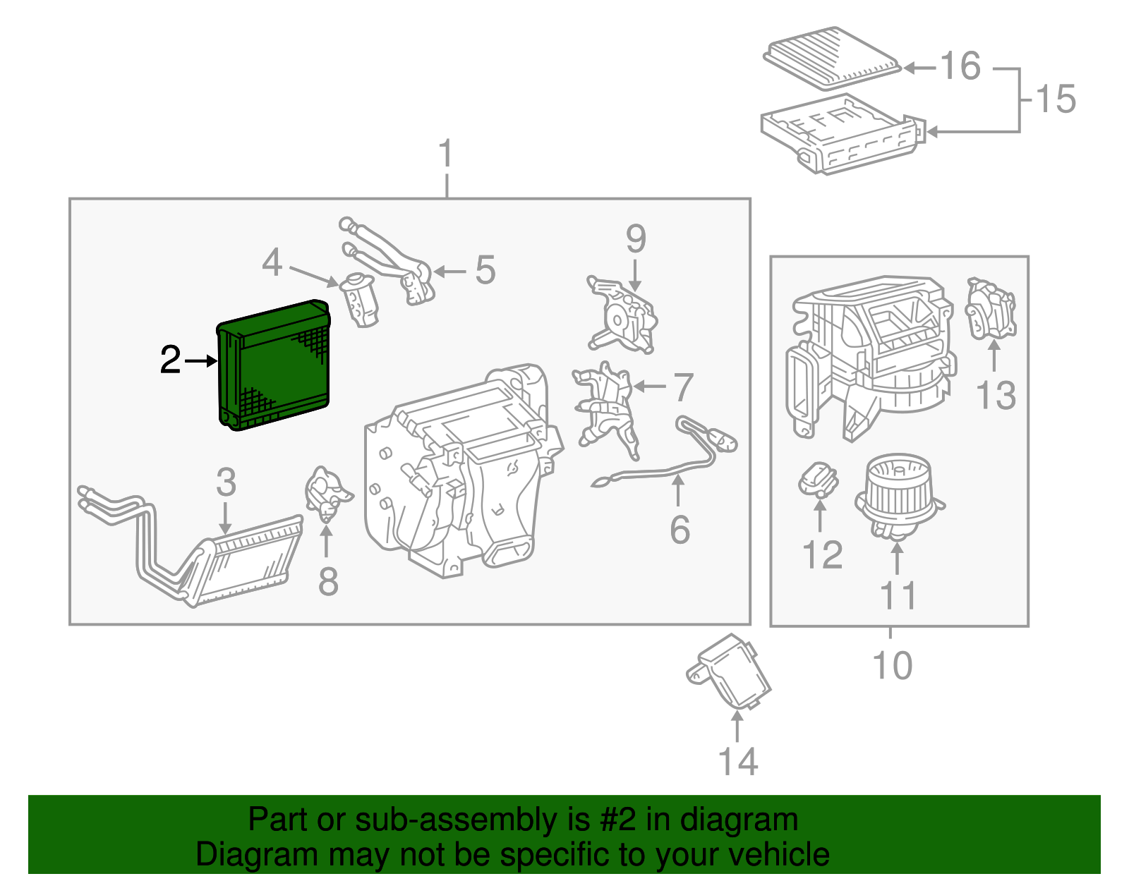 88501-35160 - Evaporator Core - 2003-2009 Toyota 4Runner | Nucar Toyota ...
