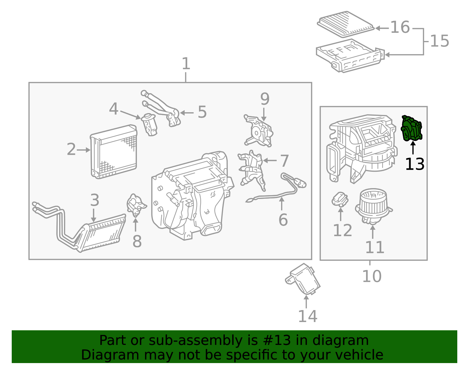 87106-35150 - HVAC Blend Door - OEM Genuine Toyota Parts