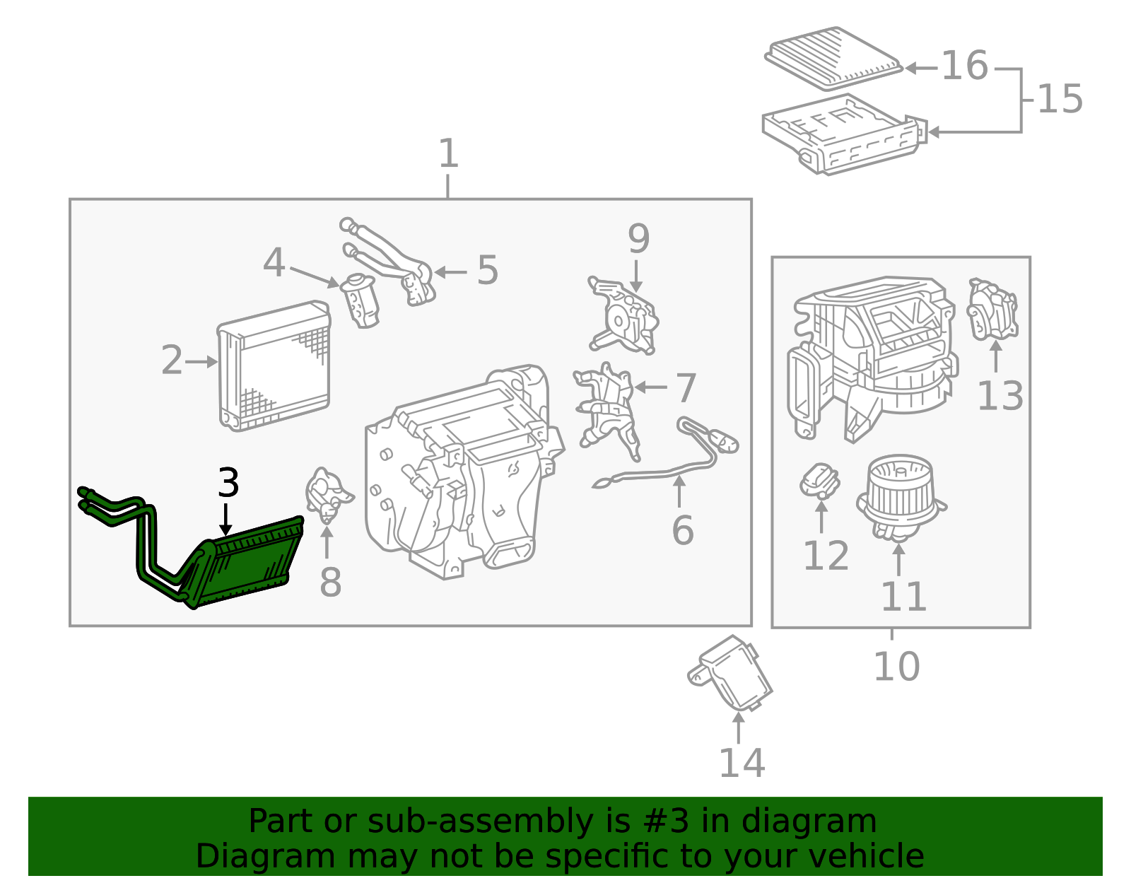 87107-35100 - Heater Core - 2001-2014 Toyota | OEM Genuine Toyota Parts