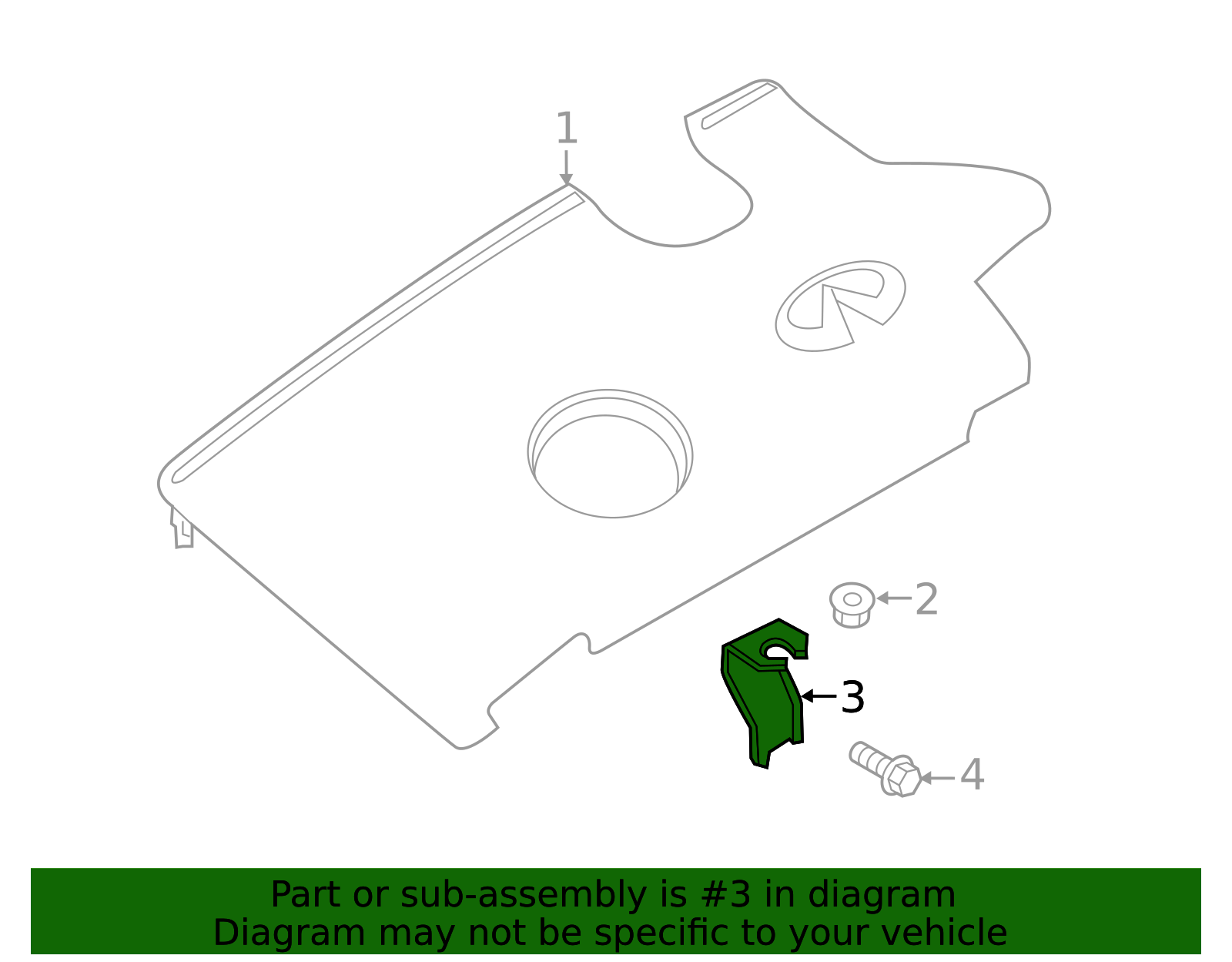 2019-2020 Infiniti QX50 Engine Cover Bracket 14049-5NA0A | INFINITI OF ...