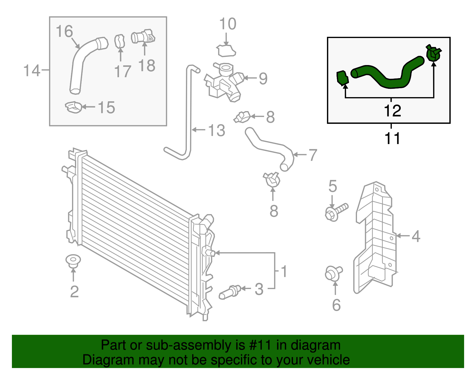 2017-2020 Hyundai Inlet Hose 25414-F2100 | OEM Parts Online