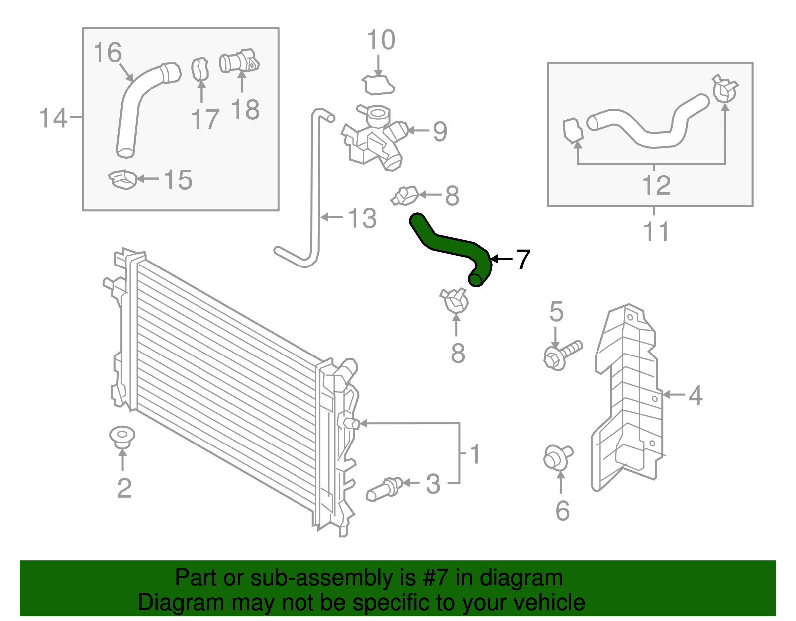 2017-2021 Hyundai Upper Hose 25411-F2050 | OEM Parts Online