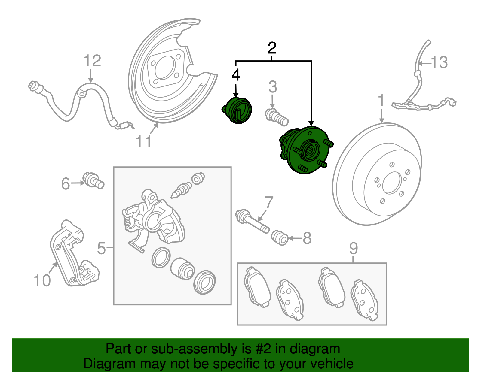 42450-76021 - Hub Assembly 2016-2023 Toyota | Longo Toyota Parts