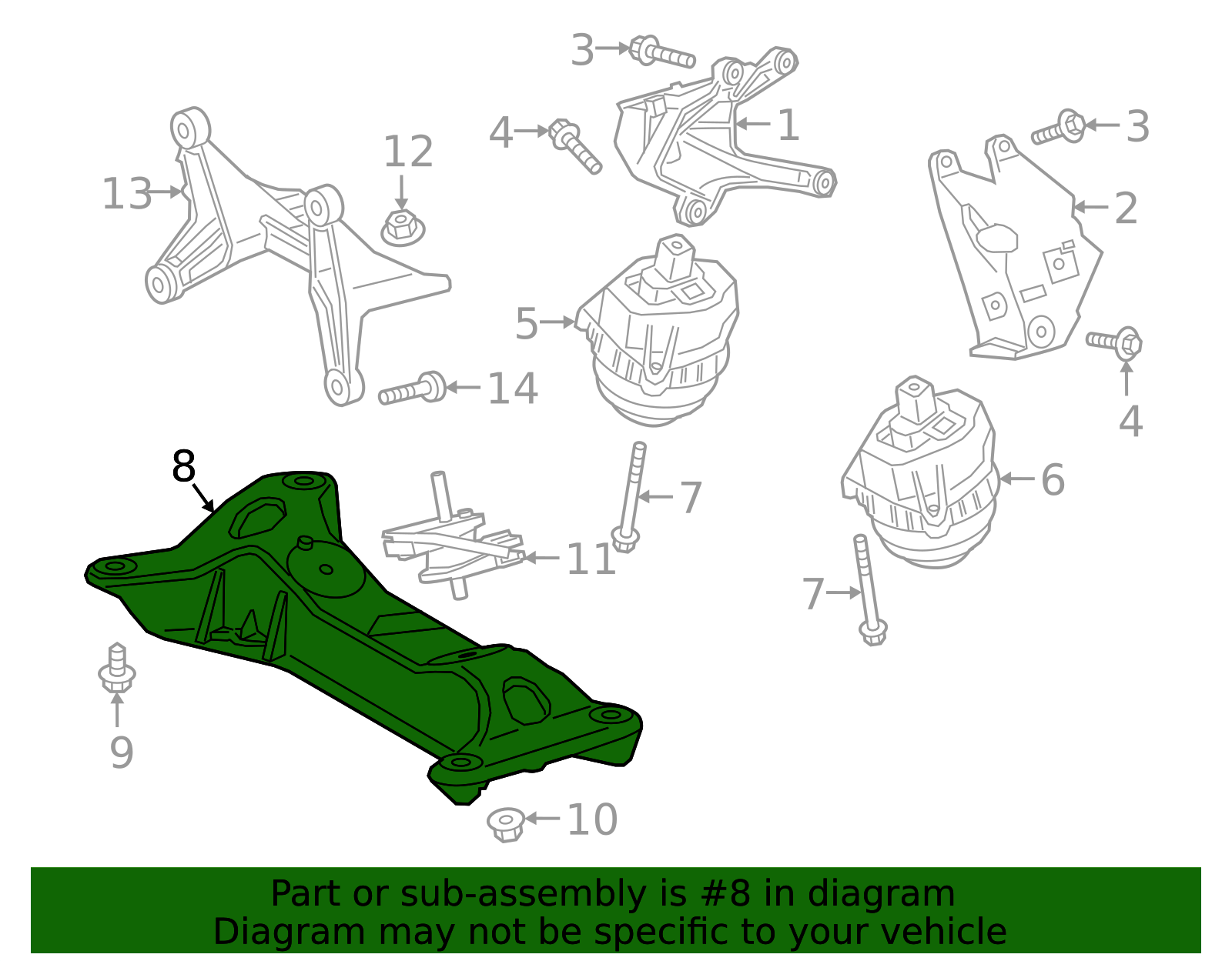 2020-2025 Toyota GR Supra Trans Cross-Member 57209-WAA01 | OEM Parts Online