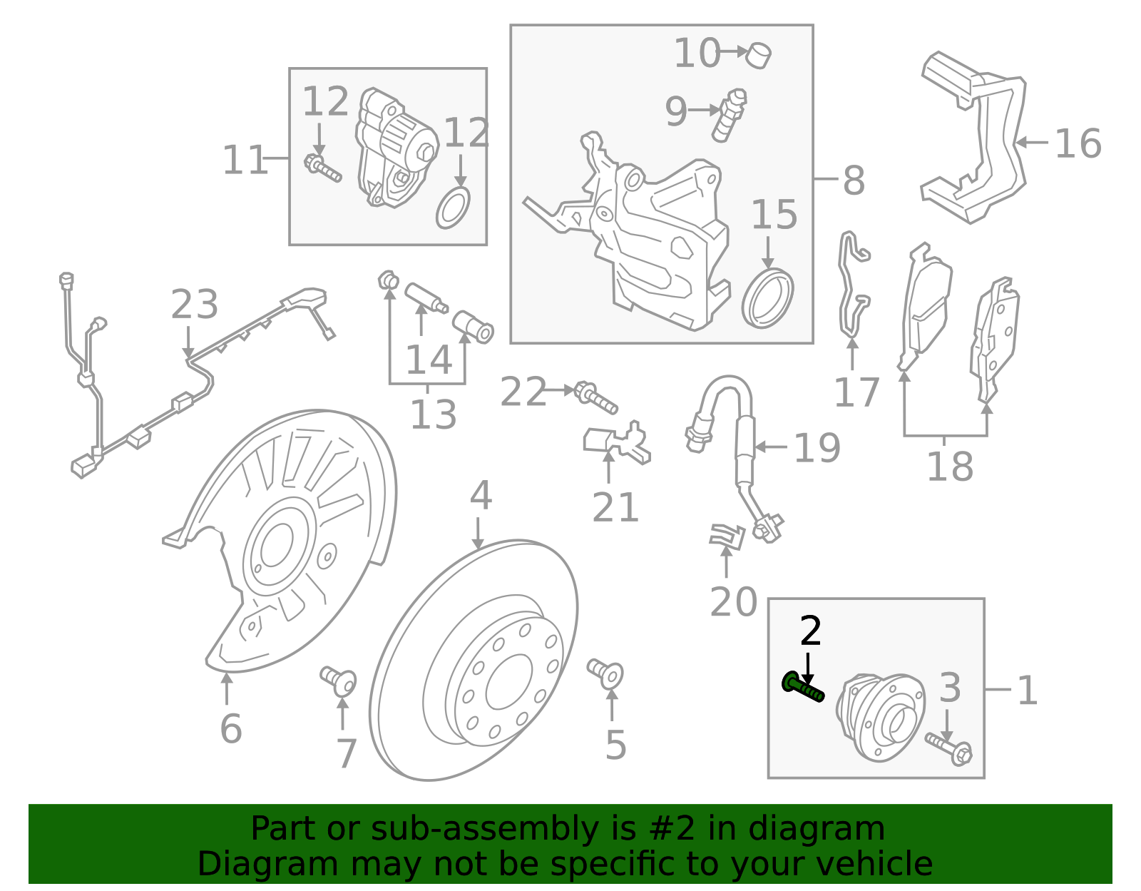 2016-2025 Audi Hub & Bearing Mount Bolt WHT-000-237-C | Audi USA Parts
