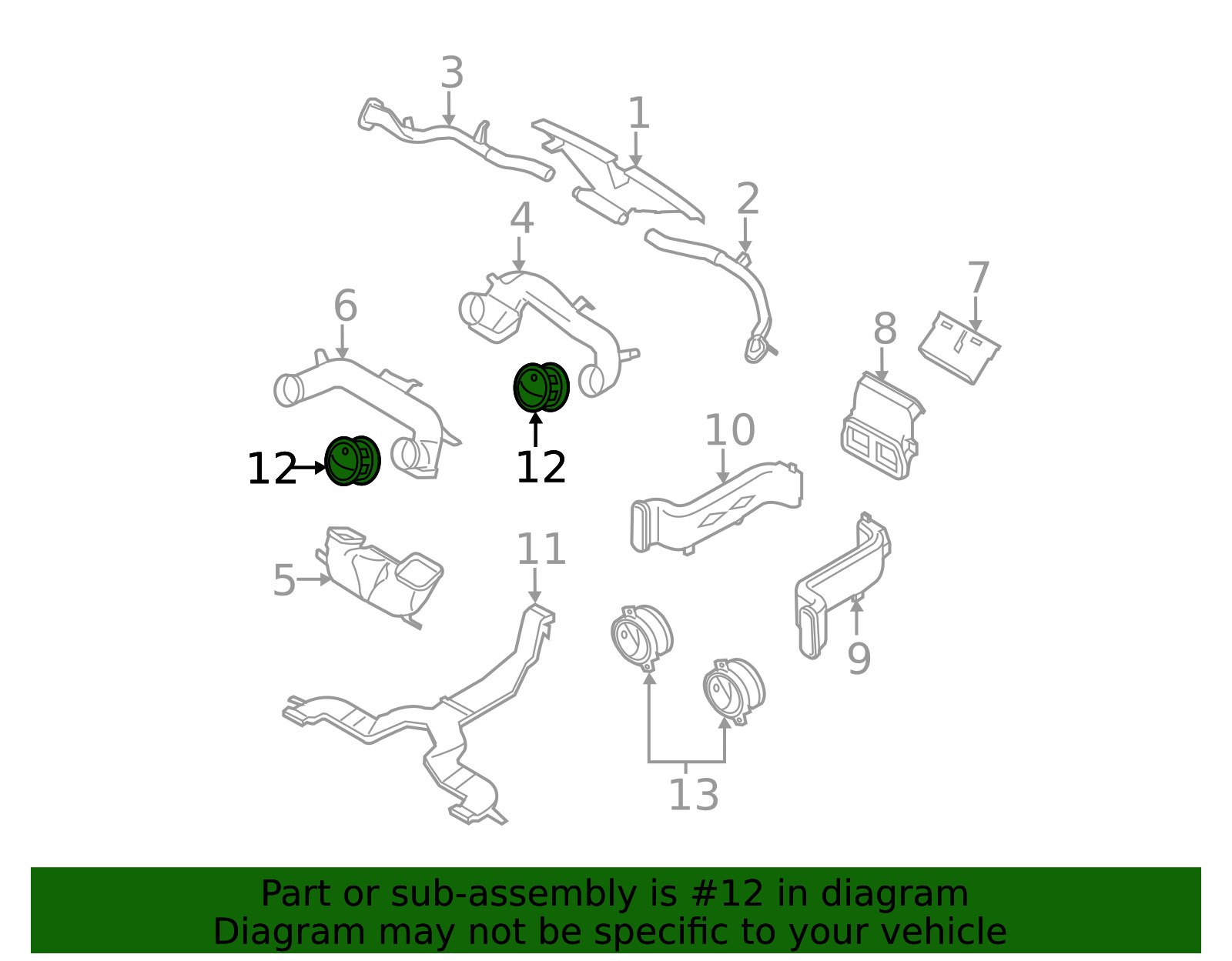 Genuine OEM Ford Part - Dashboard Air Vent DC3Z-19893-BA | Genuine OEM ...