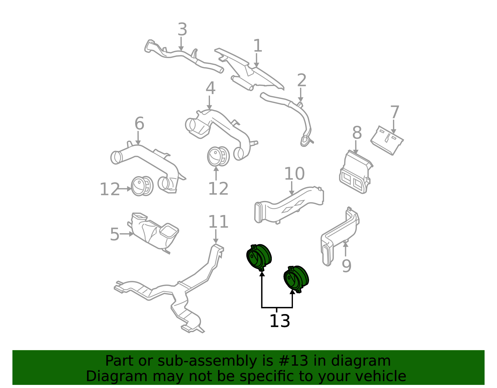 2013-2016 Ford Dashboard Air Vent DC3Z-19893-AA | Ford OEM Parts Outlet