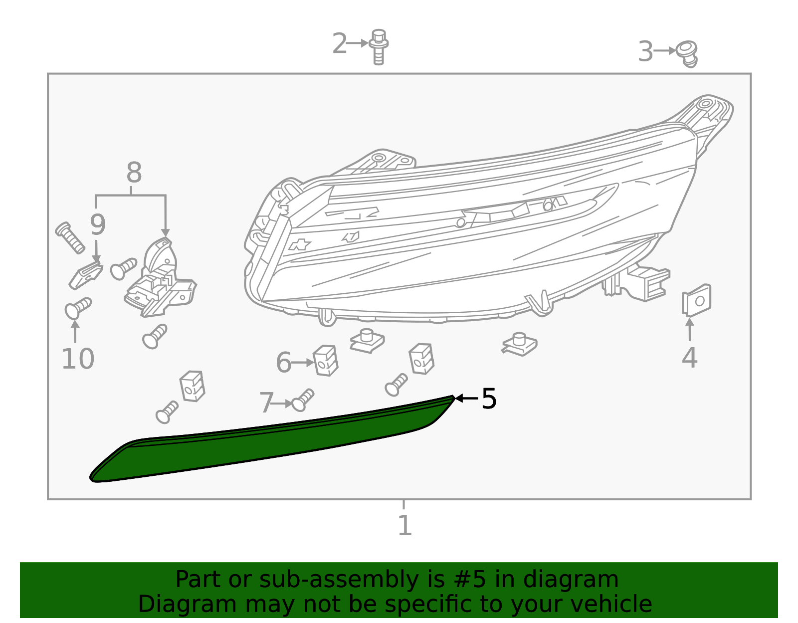 71123-TRW-A01 - Molding R Front Grille Headlight - 2018-2020 Honda ...