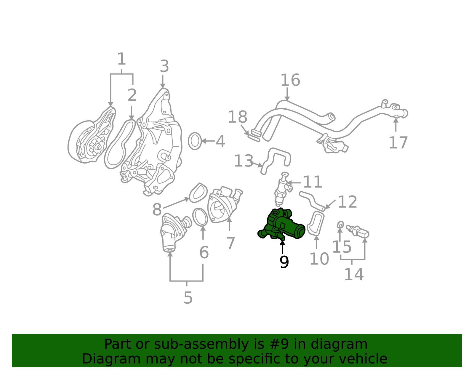 19350-PRB-A00 - 2002-2006 Honda - Outlet Assembly Water | Honda Car ...