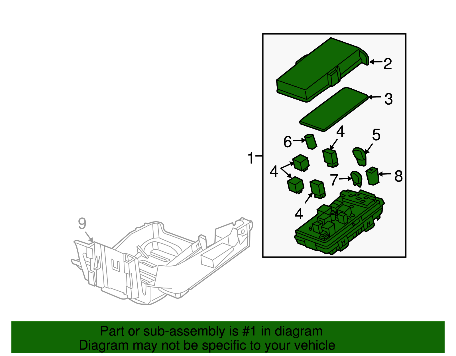 2008-2009 Pontiac G6 Engine Wiring Harness Junction Block 20822698 ...
