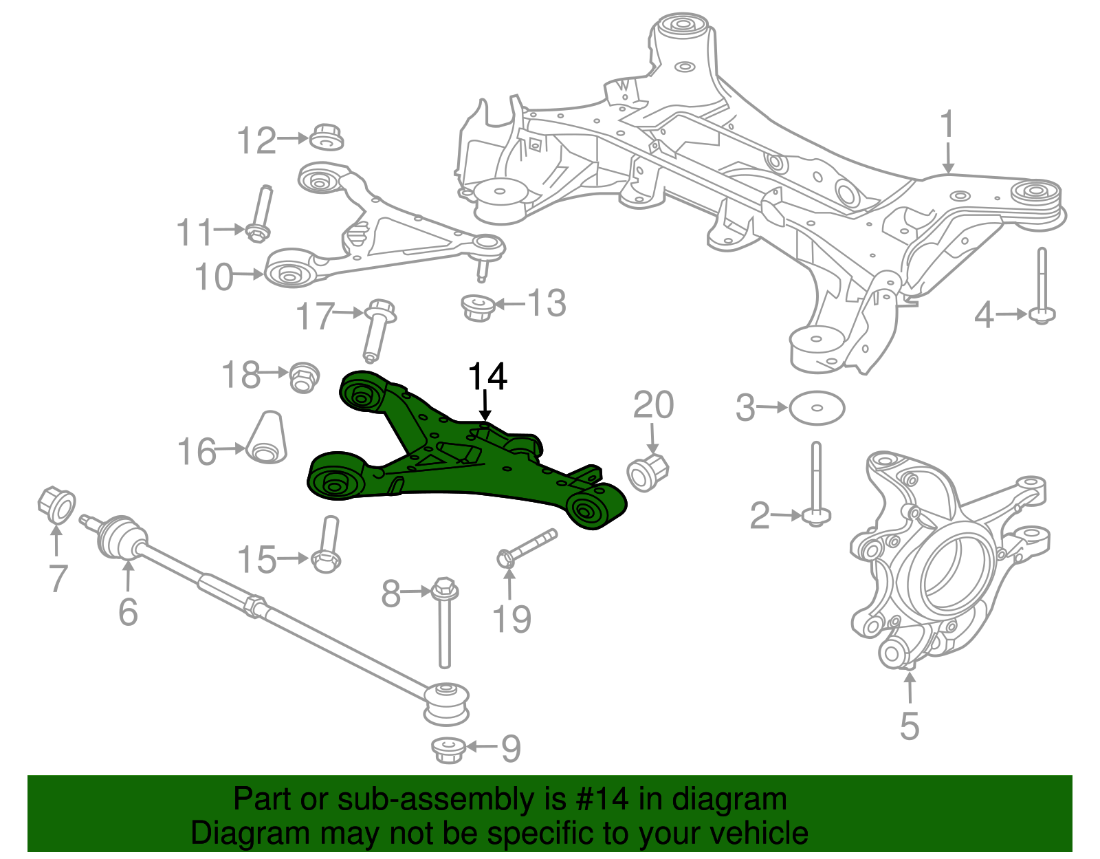 2009-2019 Jaguar Lower Control Arm C2D42388 | JaguarParts.com