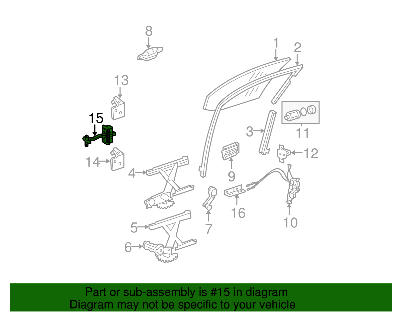 25830280 - Front Door Check Assembly - 2006-2012 GM | World Parts Direct