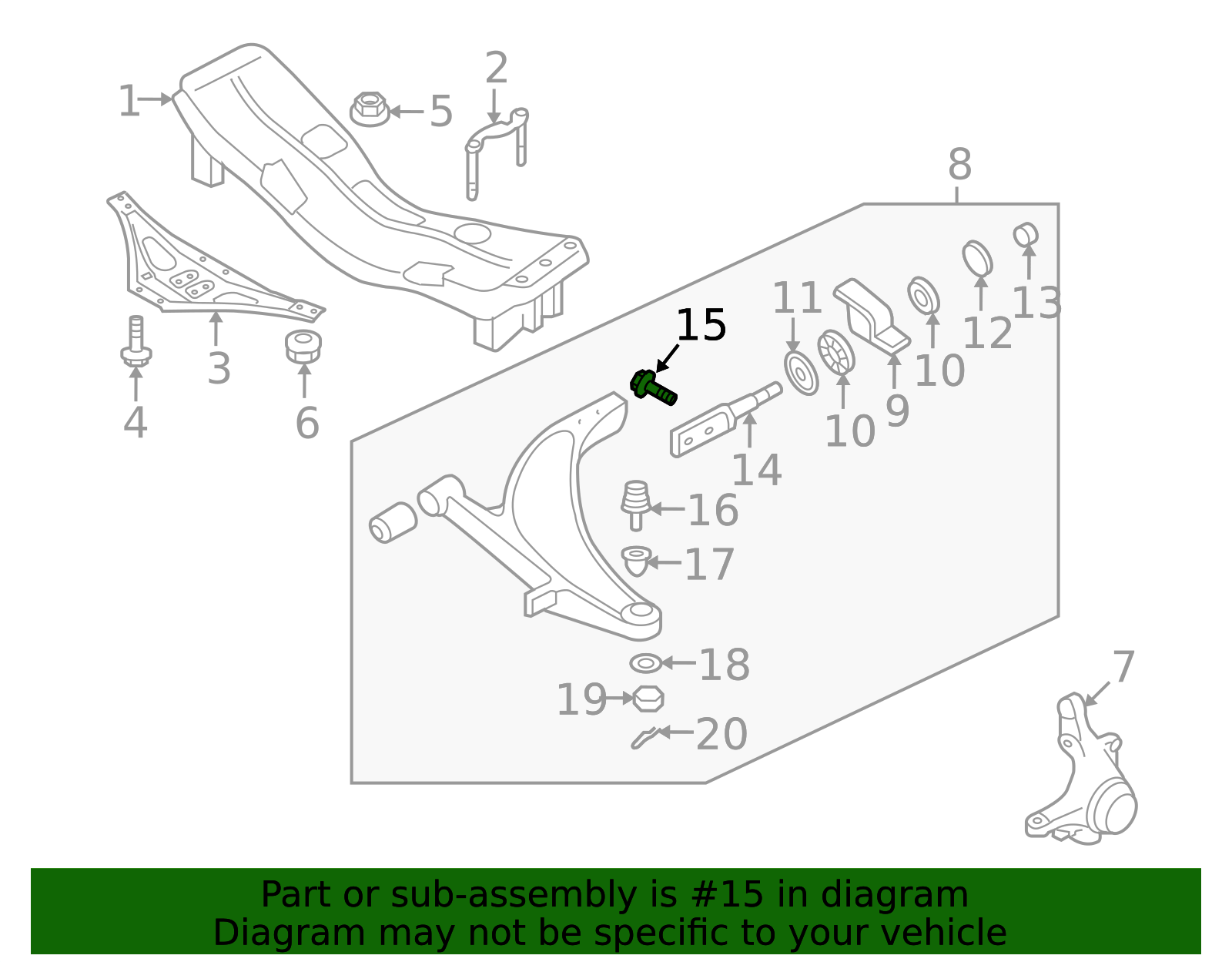 20217FA200 - 2004-2007 Subaru Impreza - Fitting Bolt | Subaru Parts HQ