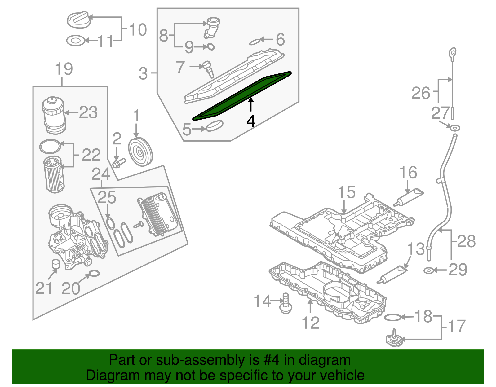 07C-103-484-C - Valve Cover Gasket 2005-2009 Audi A8 Quattro | Audi OEM ...