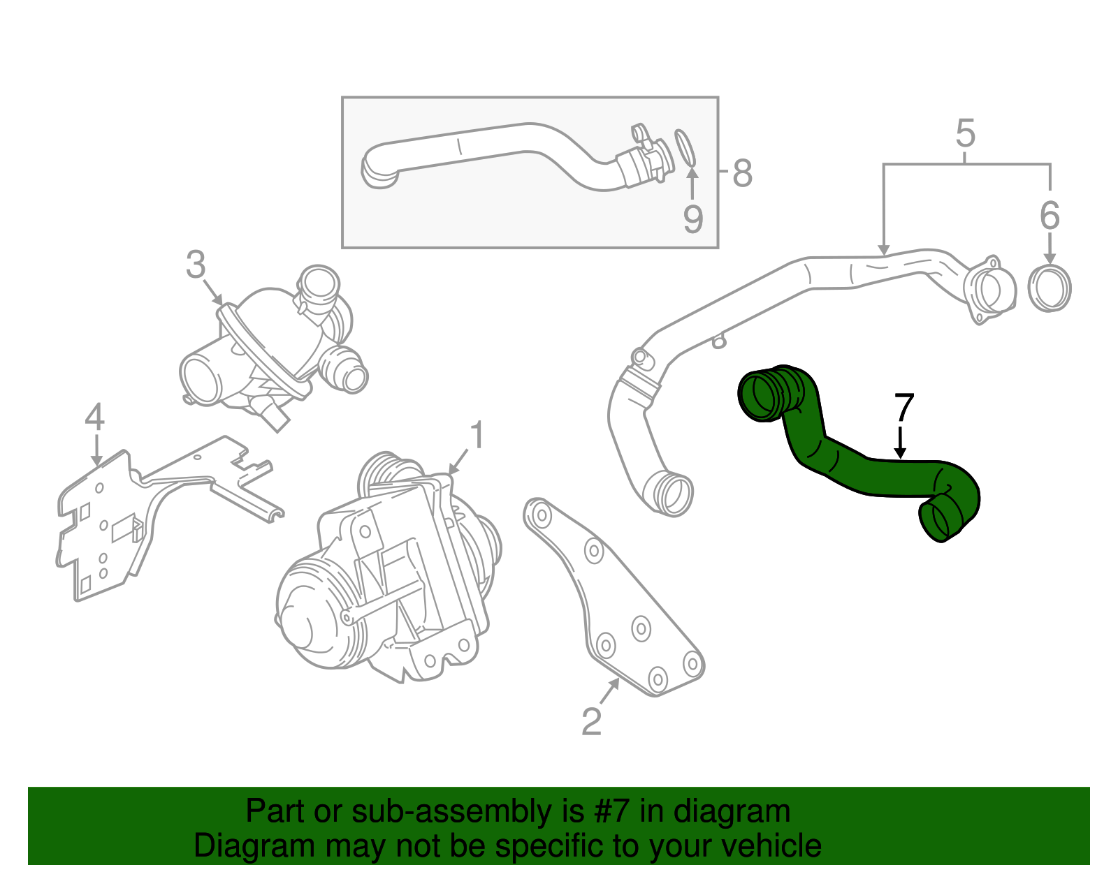 11537593513 - 2010-2017 BMW Inlet Hose (11-53-7-593-513) | BMW of South ...