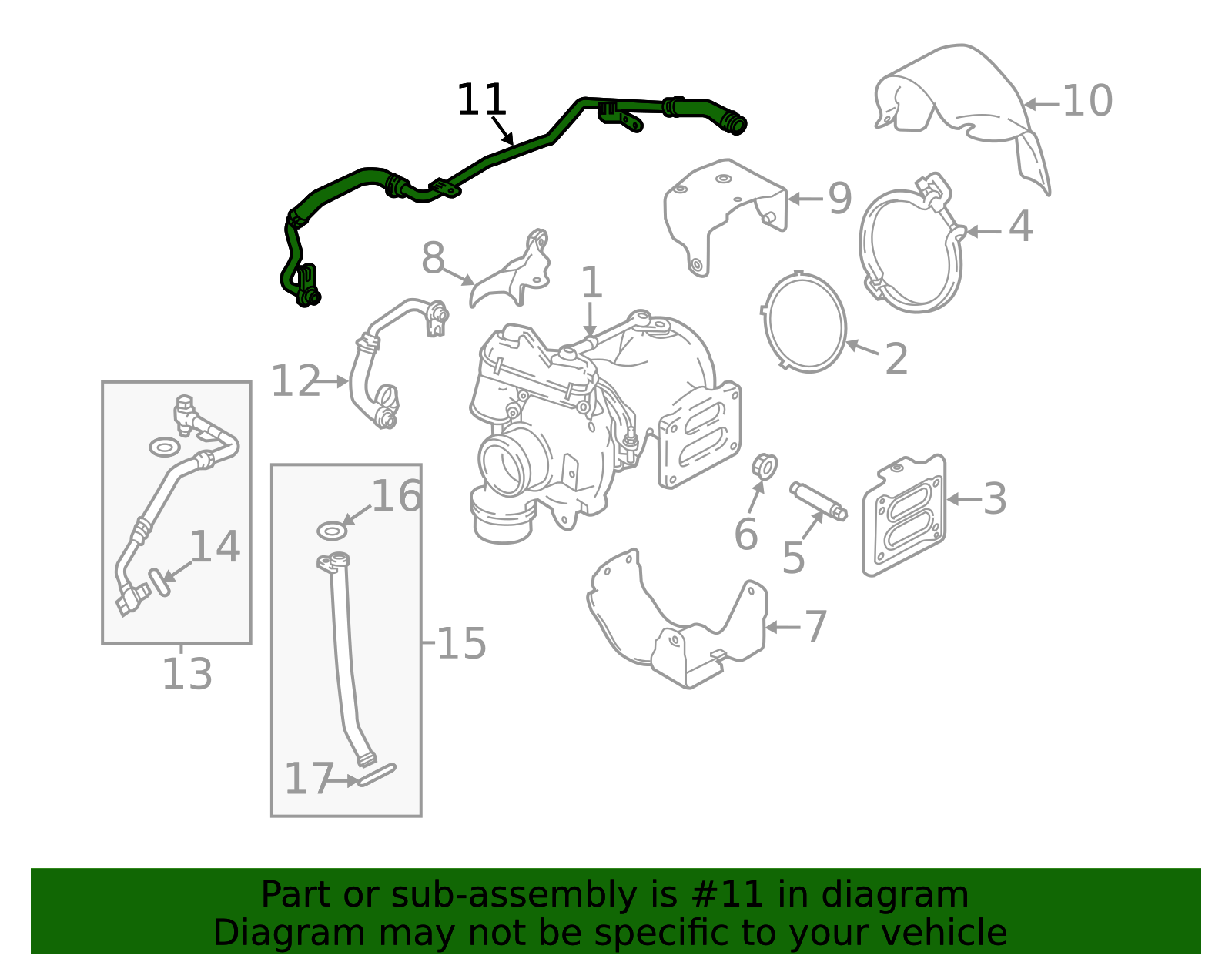 2017-2023 Jaguar Water Inlet Pipe JDE41422 | JaguarParts.com