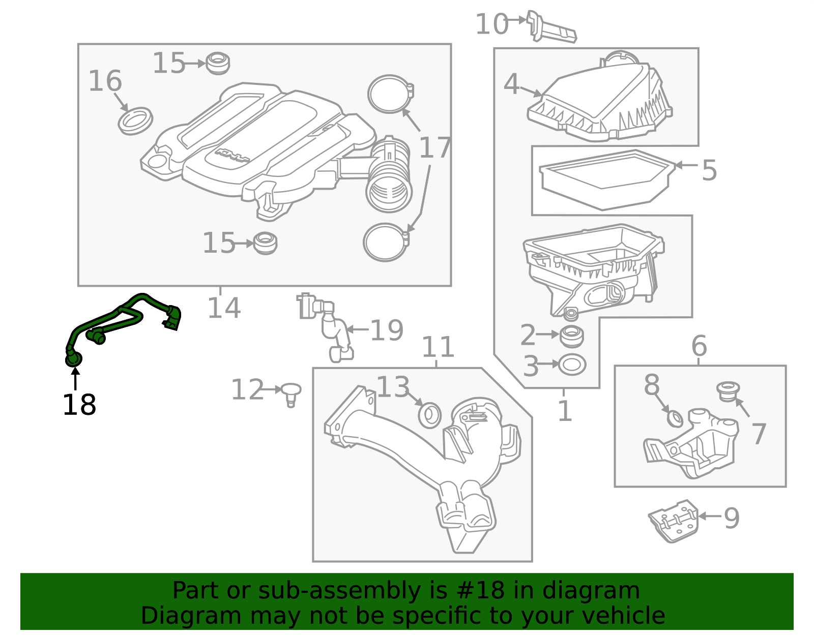 2017-2020 Buick Positive Crankcase Ventilation (PCV) Tube 12670652 ...