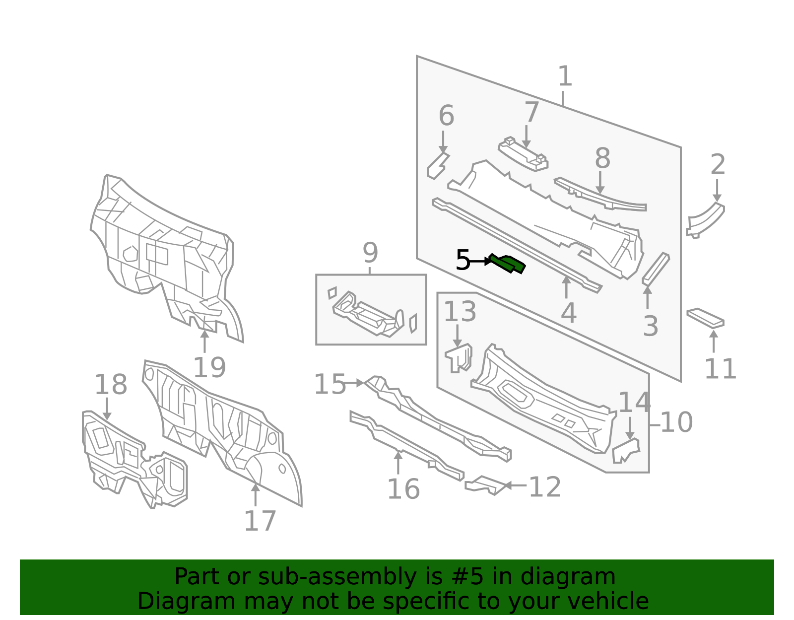 2006-2012 Toyota RAV4 Cowl Grille Bracket 55783-0R010 | MotorMotor