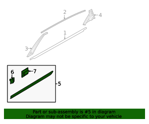 2022-2025 Genesis G80 Body Side Molding 87732-T1500 | OEM Parts Online