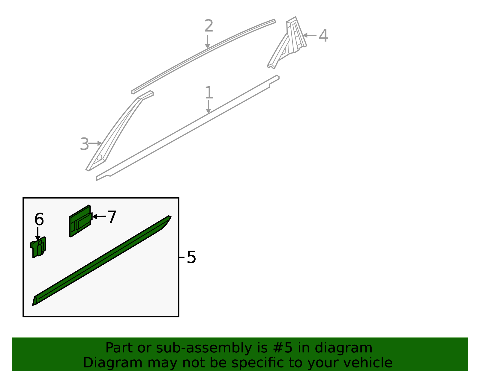 87731-T1000 - 2021 Genesis G80 - Body Side Molding | Hyundai Parts Express