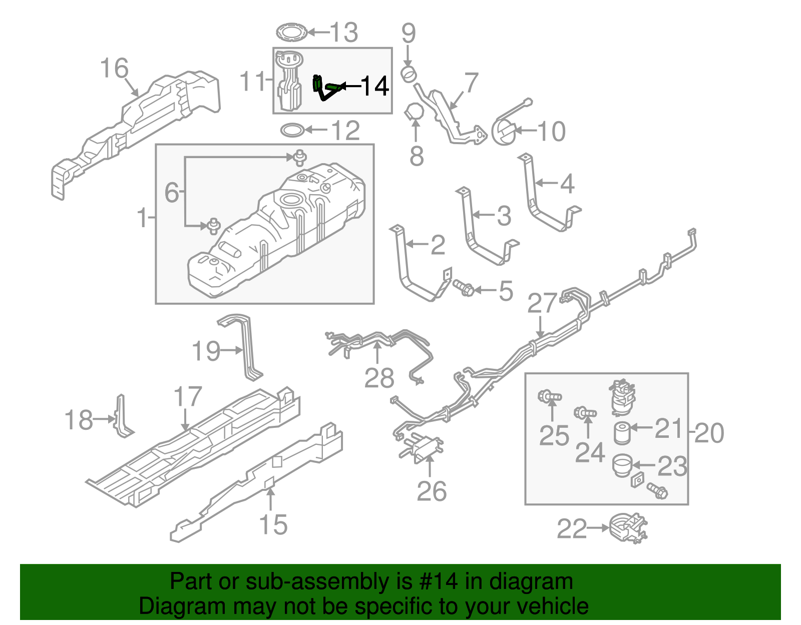 Ford Dealership 2011-2016 Ford Fuel Sender And Hanger Assembly BC3Z ...