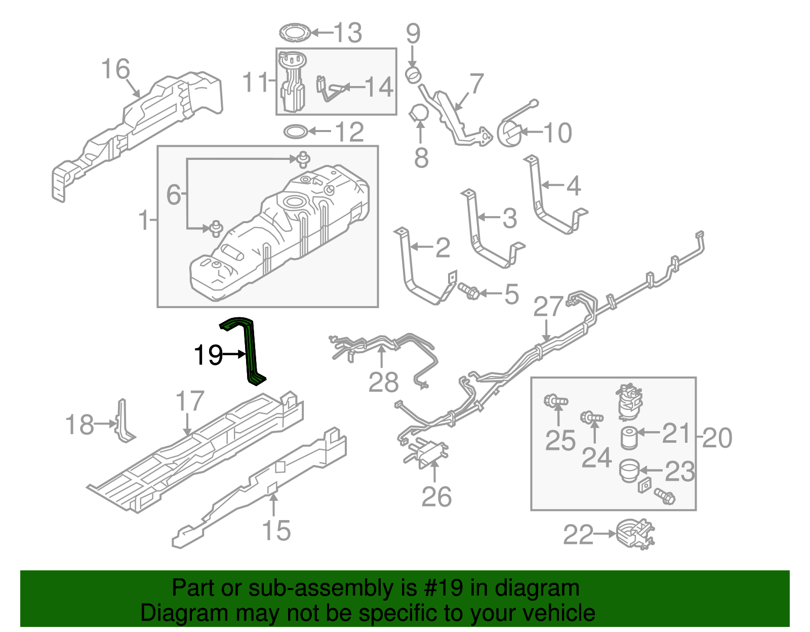 Ford Dealership 2011-2016 Ford Fuel Tank Skid Plate Bracket BC3Z-9046-E ...