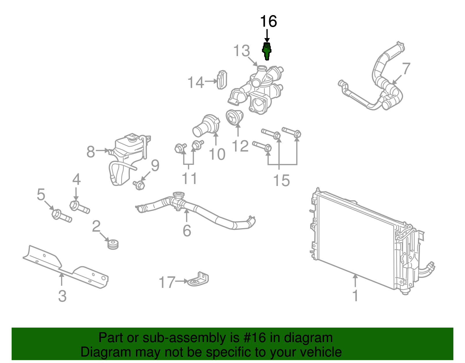 2007-2024 Mopar Coolant Temp Sensor 05033313AA | Mopar Parts Canada