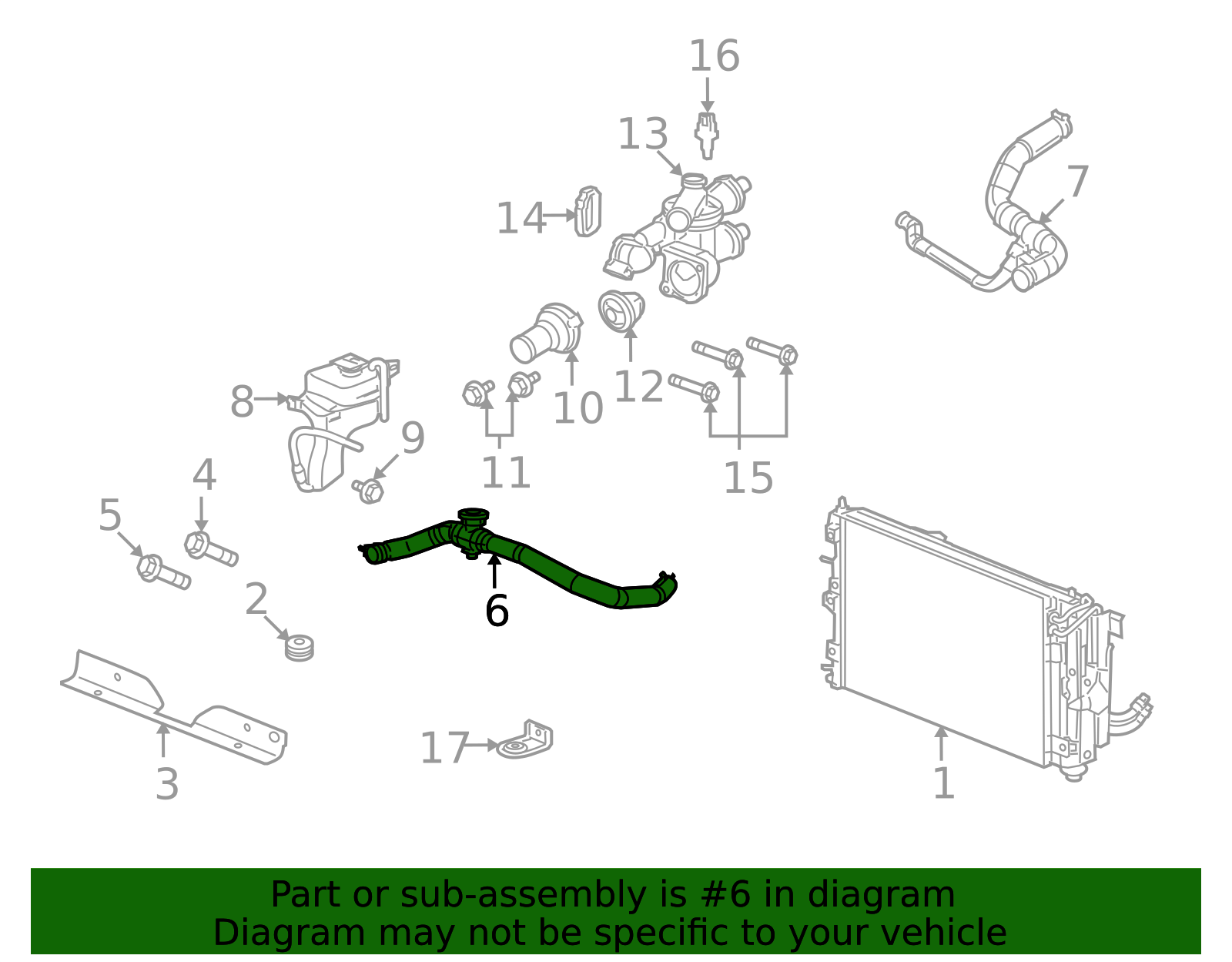 2007-2017 Mopar Upper Hose 05058482AH | Mopar Parts Canada