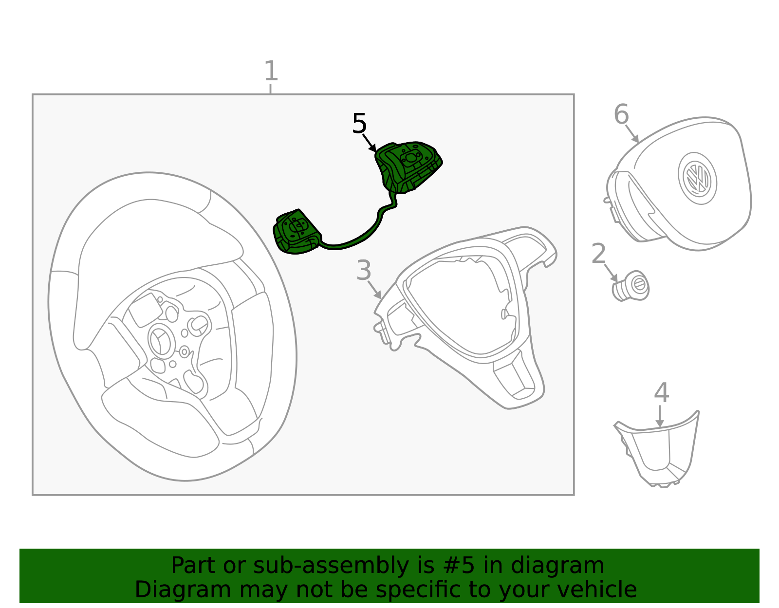 2024-2025 Volkswagen Multi Switch 3G0-959-442-AD-VJA | VW Direct Auto Parts