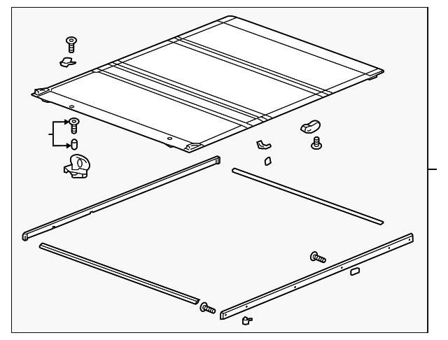 2020-2024 GM Bed Tonneau Cover By Revandreg;, Hard Tri-Fold 19433570 GM ...