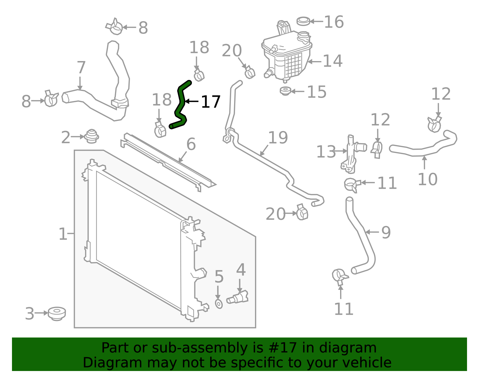 2019-2022 Toyota Engine Coolant Overflow Hose 16261-37180 | OEM Parts ...