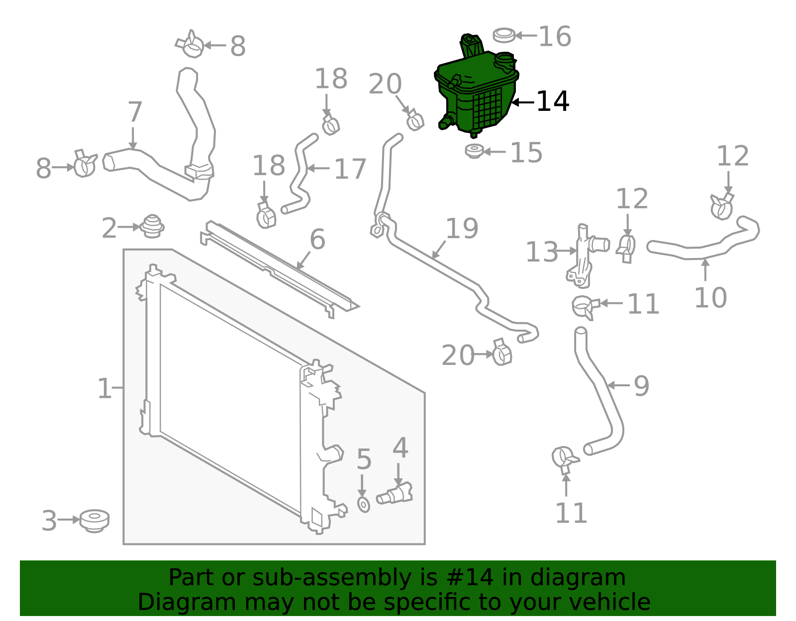 2016-2025 Toyota Expansion Tank 164A2-37012 | MotorMotor