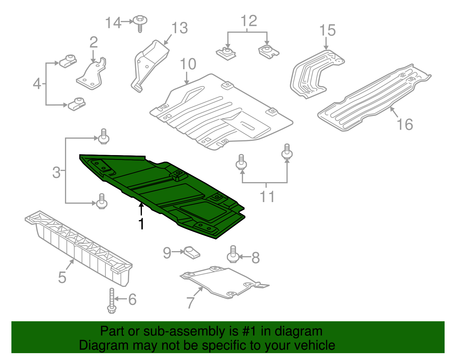 2010-2014 Ford F-150 Front Plate AL3Z-5B018-A | TascaParts.com