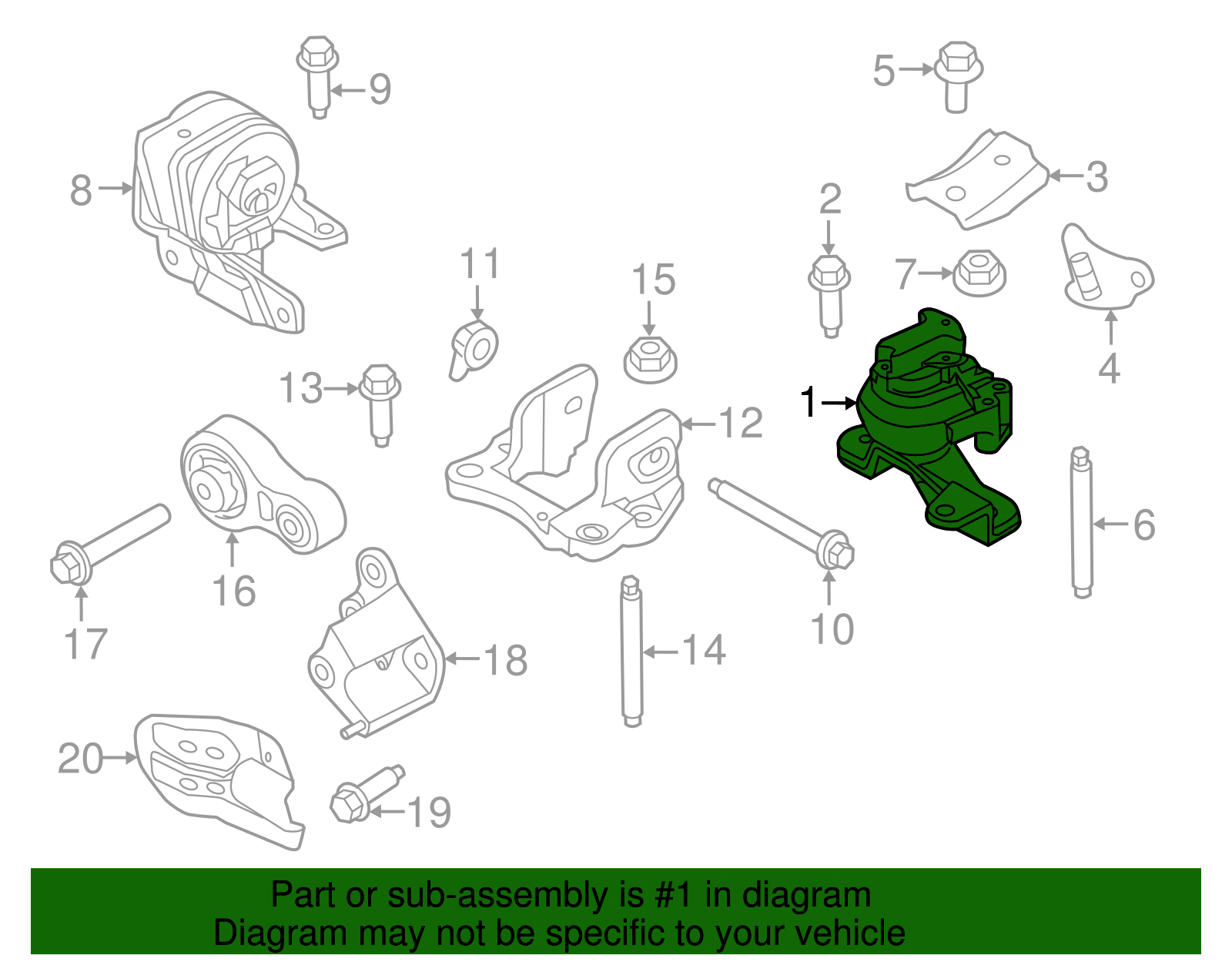 OEM Ford Mount For 2007-2015 Ford - Part No. 8T4Z-6038-A | Karl Kustoms ...