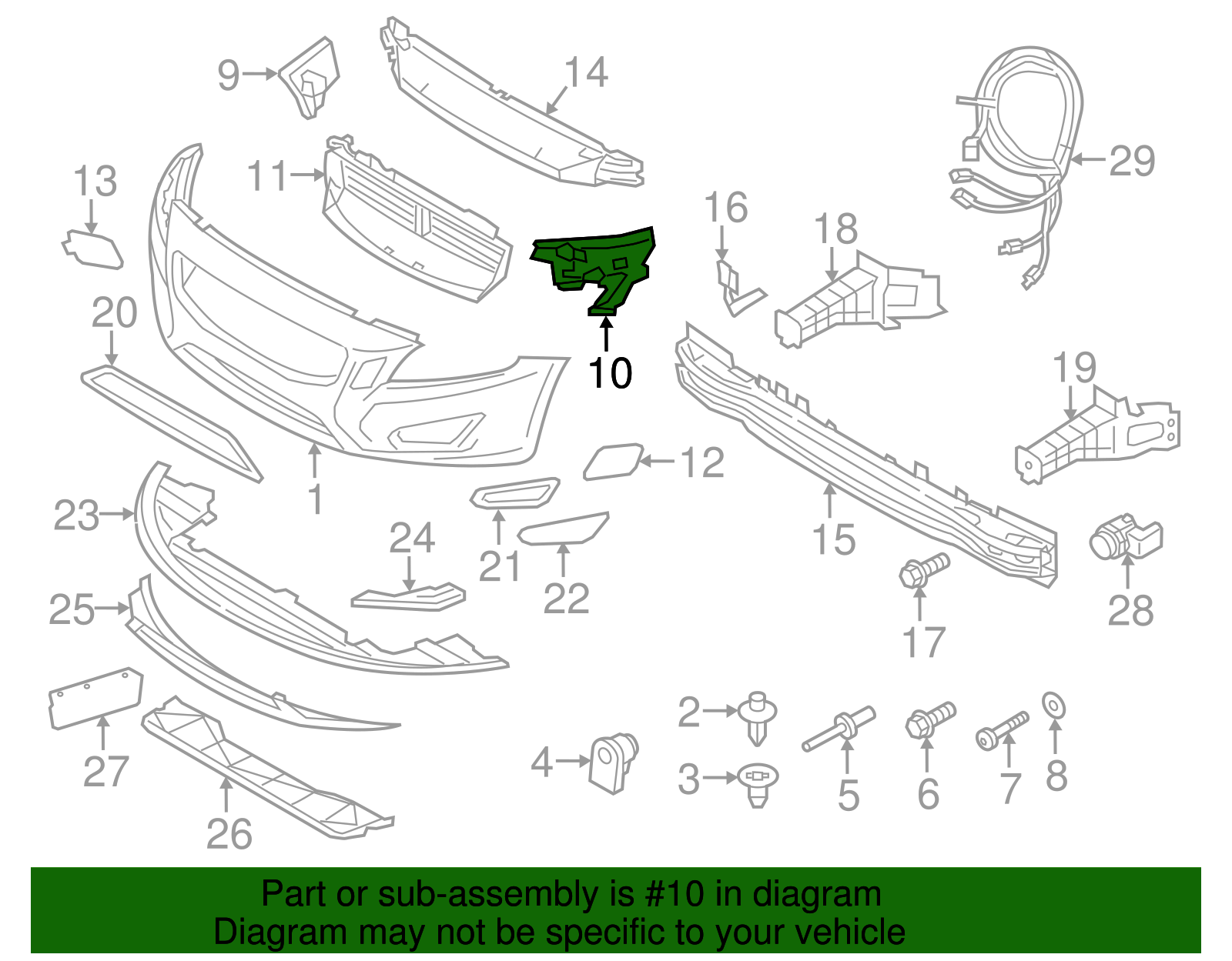 31323425 - Inner Bracket - 2011-2013 Volvo S60 | Volvo OEM Parts Direct