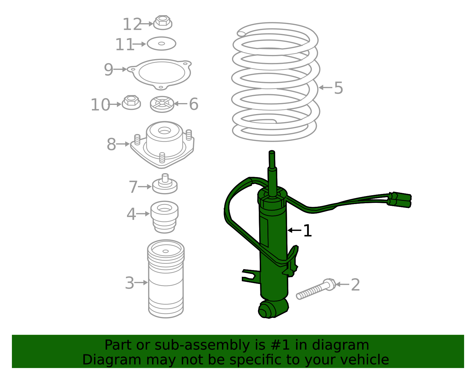 37-12-6-794-542 - Strut - 2008-2013 BMW X5 | BMWPartsHub
