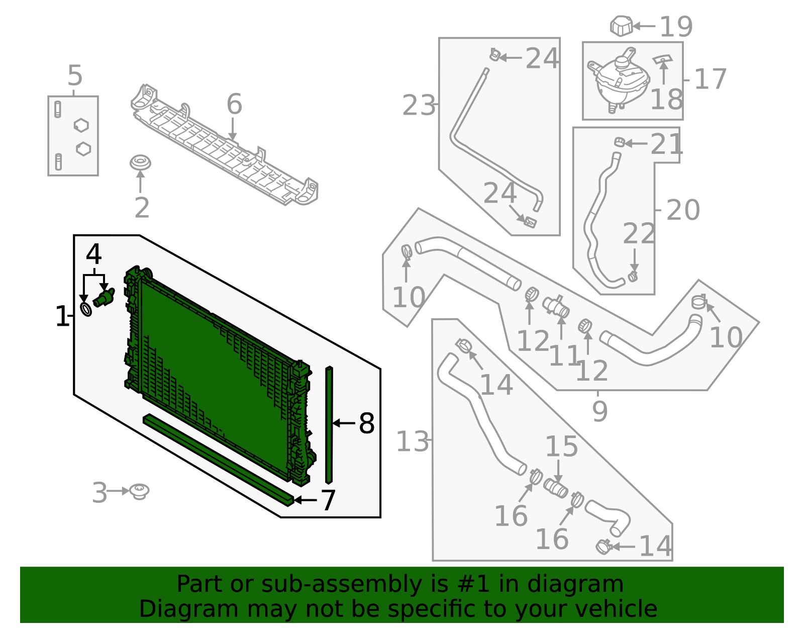 2022-2024 Mitsubishi Outlander Radiator Assembly 1350B182 | Mitsubishi ...