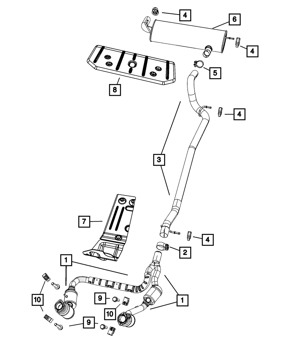 52059930AH - Exhaust Pipe And Converter 2007-2009 Jeep Wrangler | The ...