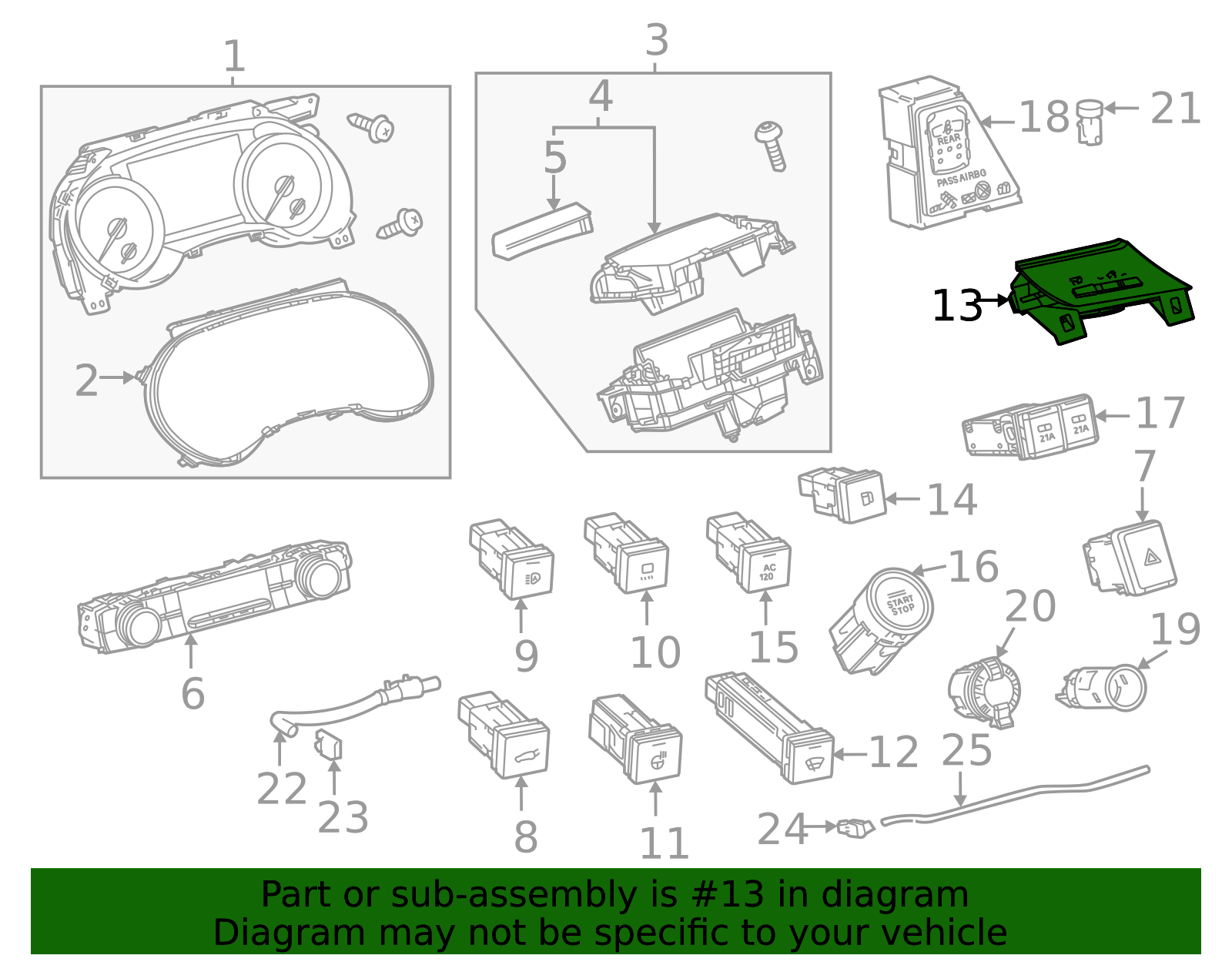 2020-2022 Toyota Highlander Switch 84975-0E020 | Toyota Parts Center