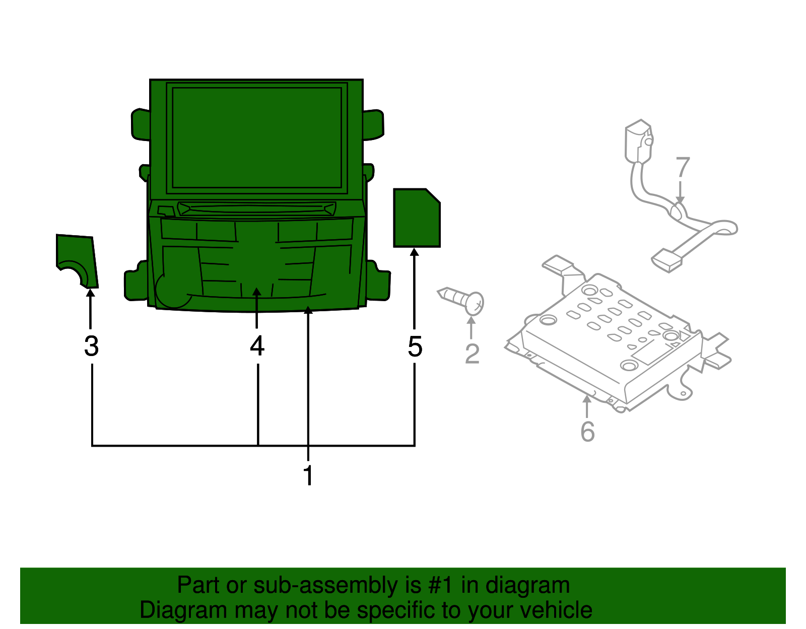 2013 Subaru Display Unit 86271AJ67A | Subaru Parts Guys
