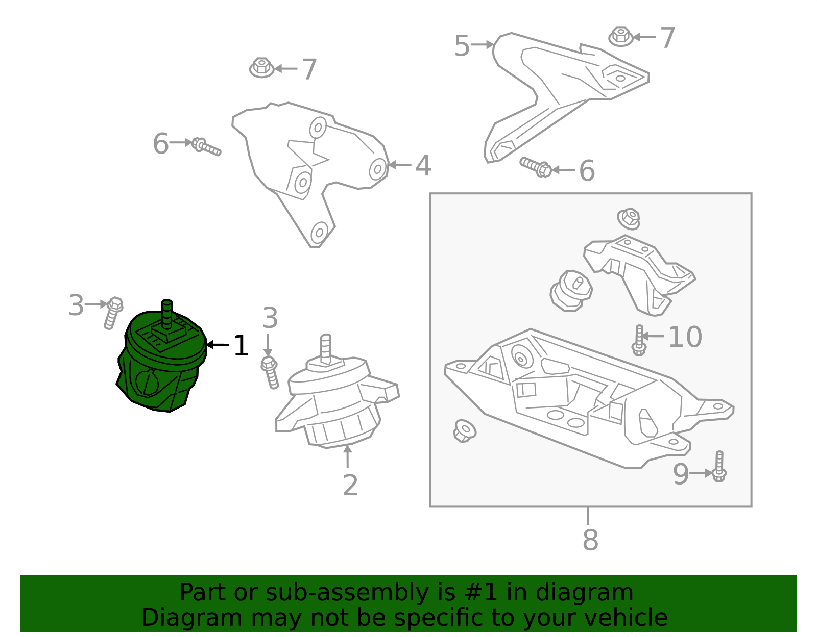 2019 Cadillac CT6 Passenger Side Engine Mount 84468649 | Capital Chevy ...